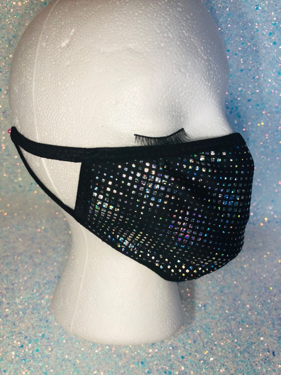 Holographic AB Squares Face Mask WASHABLE REUSABLE face - Etsy.de