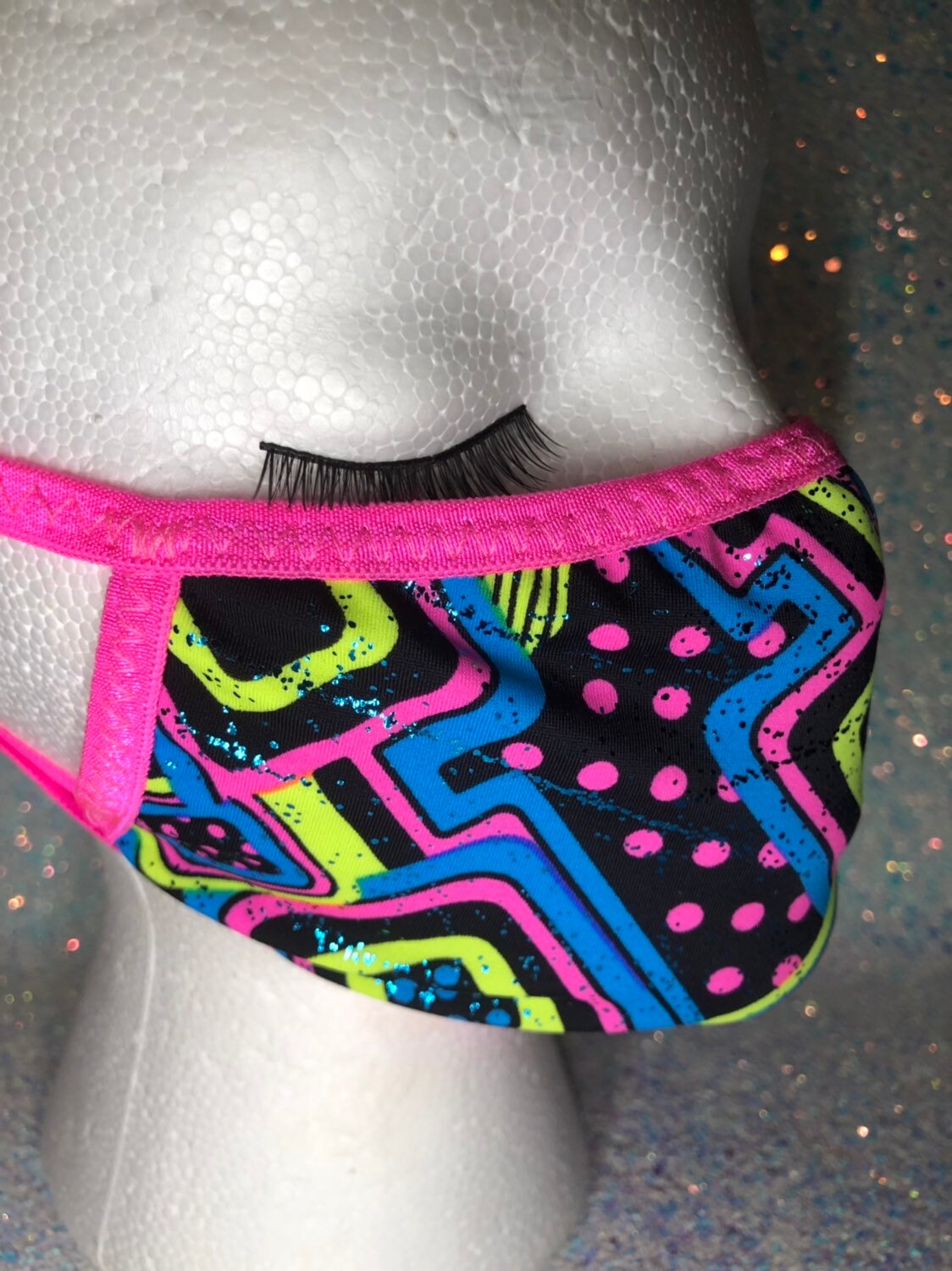 Neon Game World Face Mask WASHABLE REUSABLE Holographic Cute - Etsy