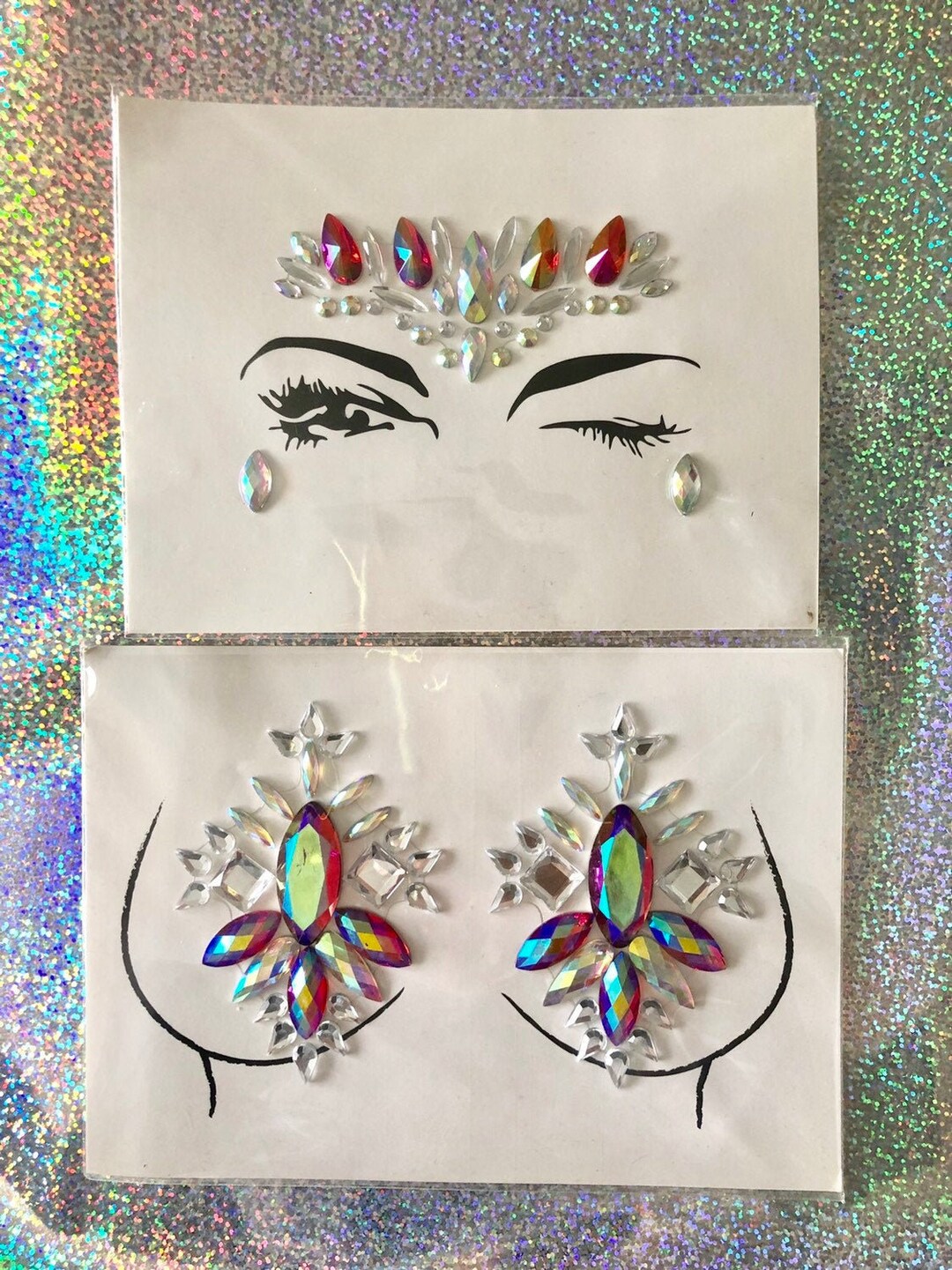 Body Gem Stickers Nipples Body Face Chest EDC Rave Music - Etsy