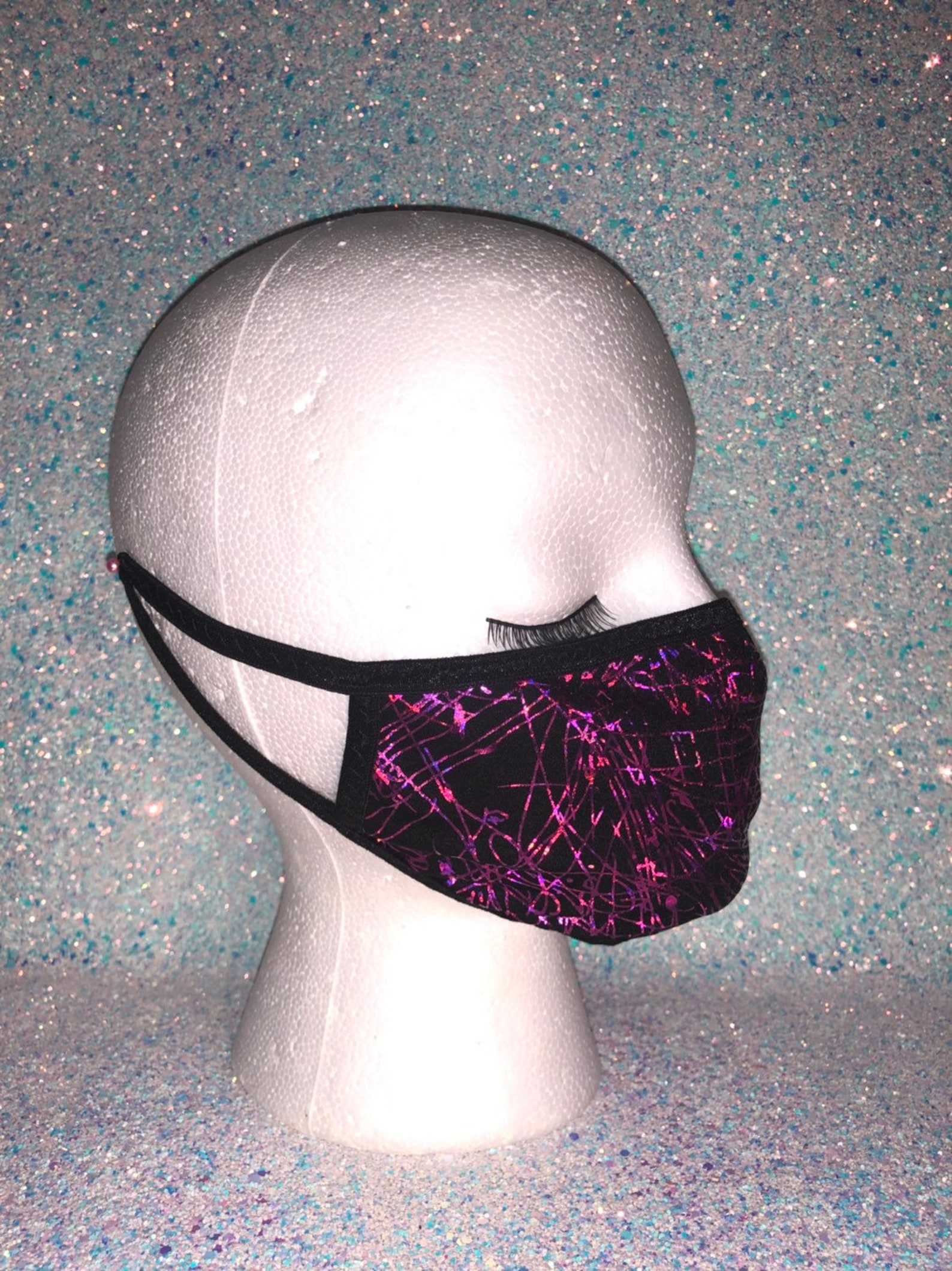 Metallic Magenta Vines Face Mask | WASHABLE, REUSABLE Face Mask ...