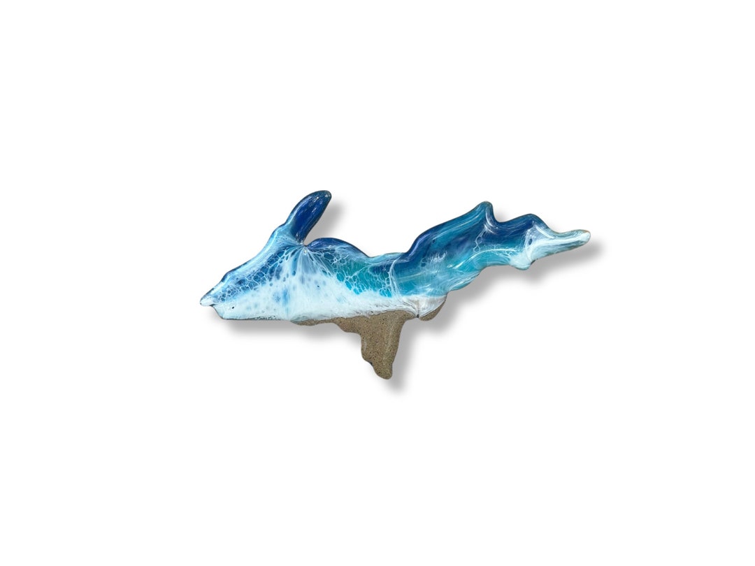 Upper Michigan Ocean Resin Magnet - Resin Wave Upper Peninsula Michigan ...