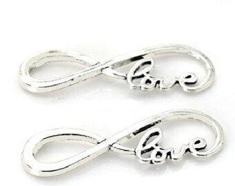 Infinity sign charm | Etsy