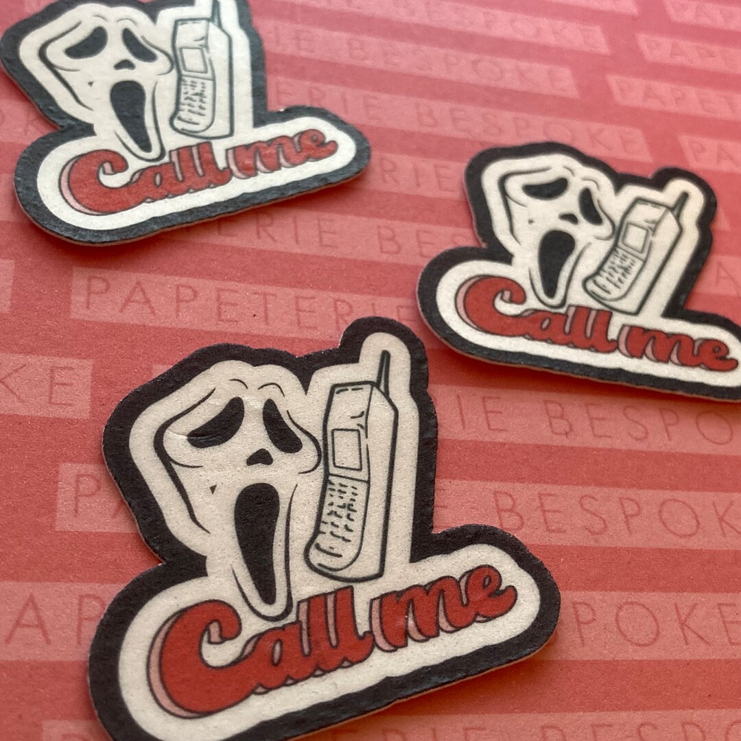 6 Scream Horror Ghostface Call Me Valentines Day Wafer Cupcake Toppers ...