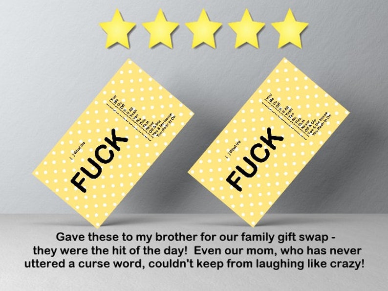 Funny Adult F Word Calling Cards Curse Word Card for Adults - Etsy