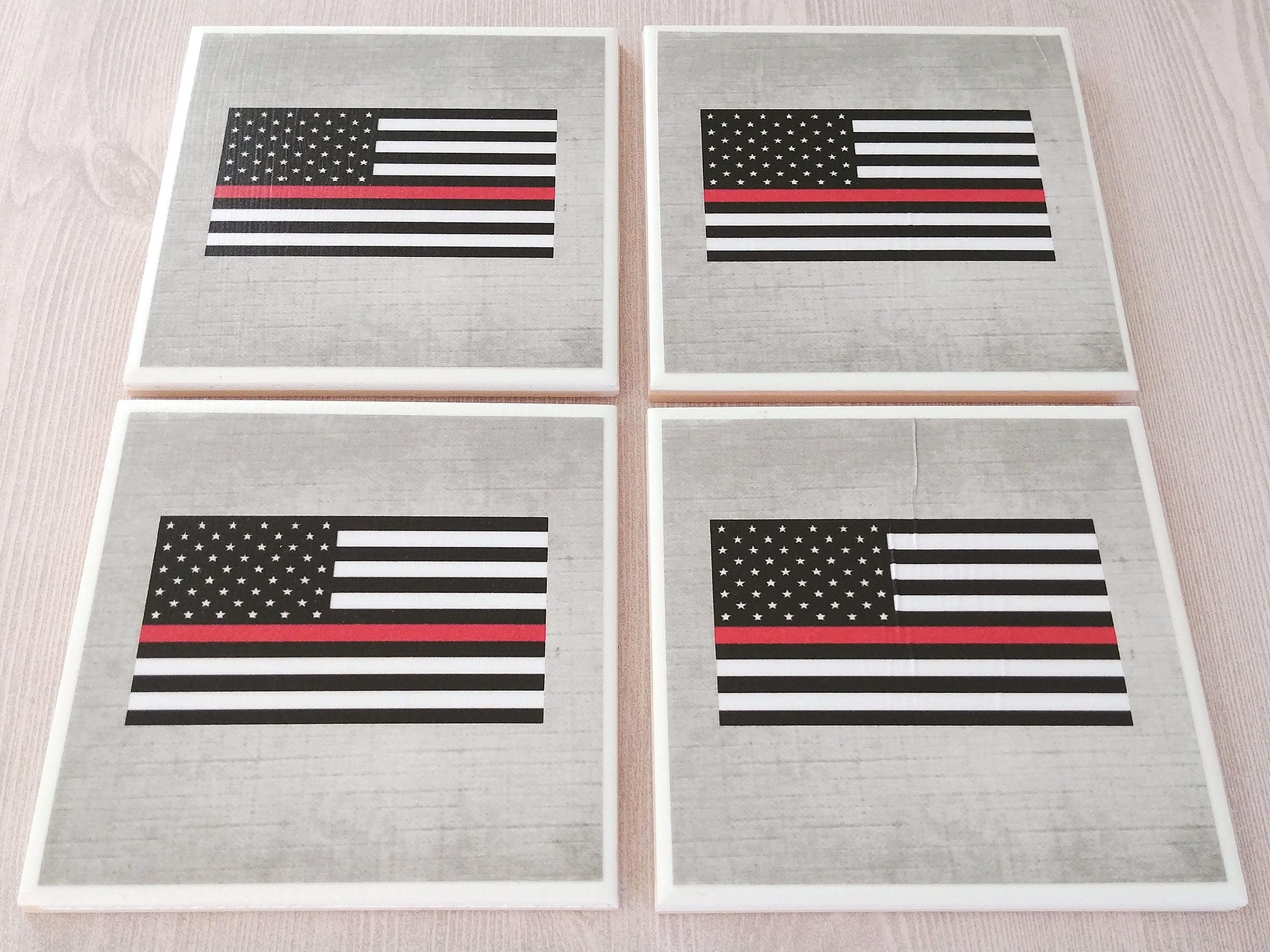 Red Line Flag Magnets Fire Fighter Flag Firefighter Flag Fire ...