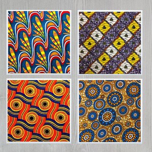 African Coasters Magnets African Print Tile Coasters African Fabric ...