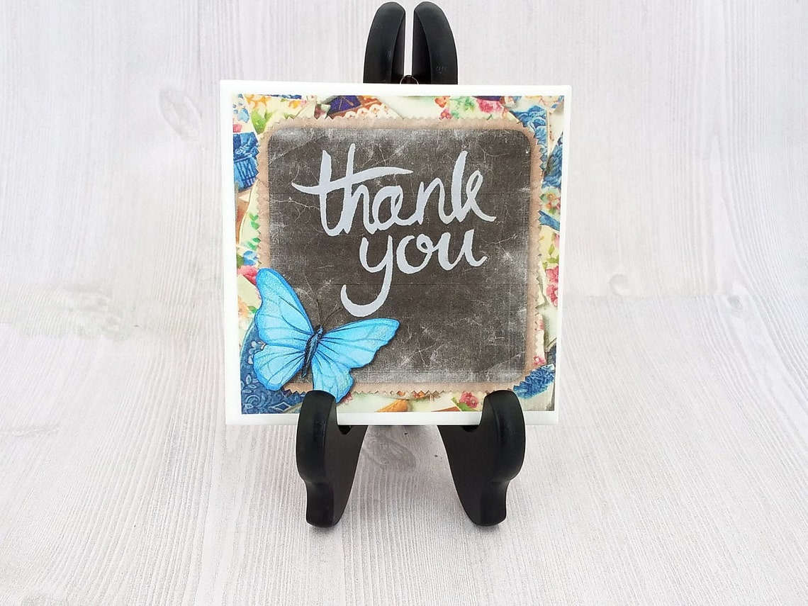 Thank You Gift Thank You Tile Decorative Coaster Trivet | Etsy