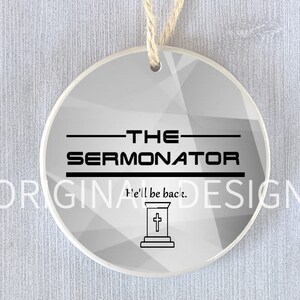 Funny Ornament Priest Pastor Sermon Sermonator Minister Cleric Preacher ...