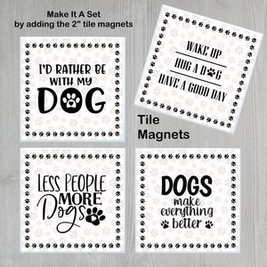 Dog Coasters Dog Magnets Gift Present Paw Prints Puppy Rescue Lover ...
