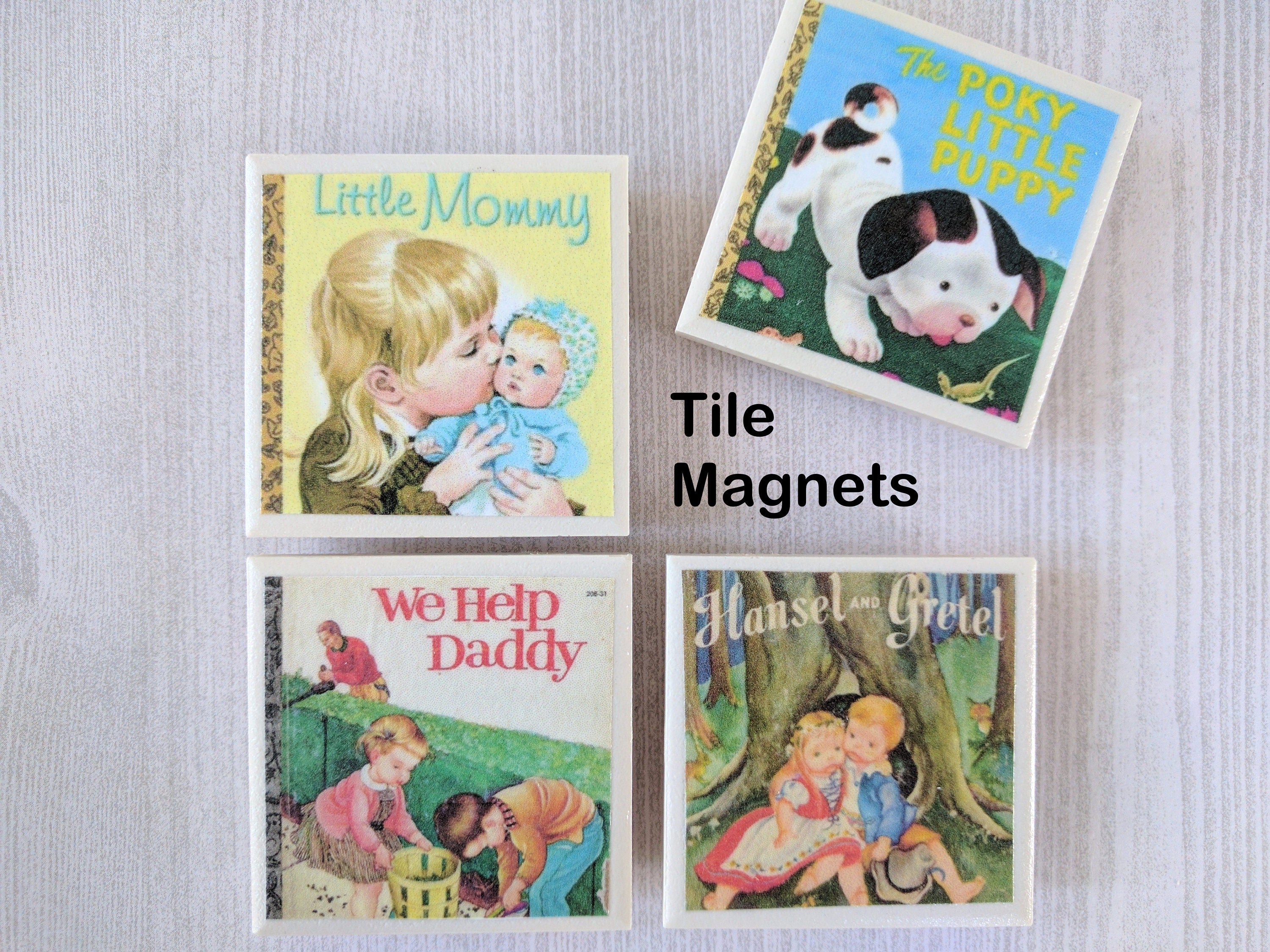 Book Magnets Book Tile Magnets Golden Book Golden Books | Etsy