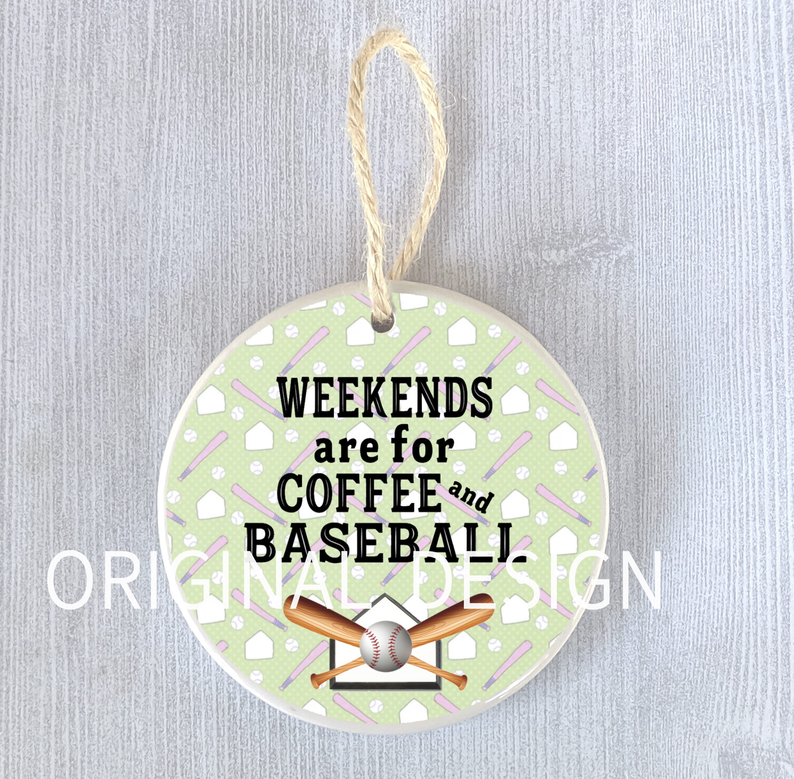 Coffee and Baseball Ornament - Personalized Weekends Are for Baseball ...