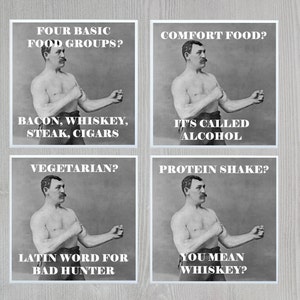 Funny Coasters Magnets Manly Coasters Magnets Funny Gift for Man Funny ...