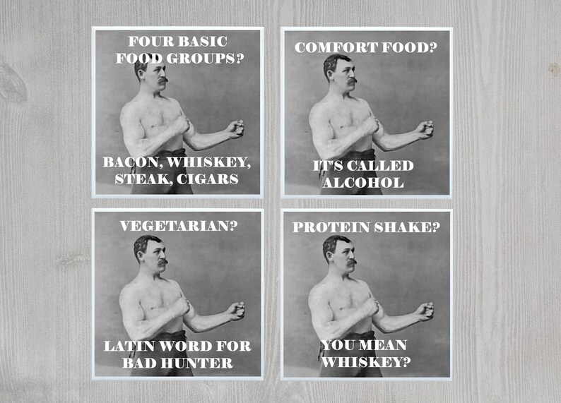 Funny Coasters Magnets Manly Coasters Magnets Funny Gift for Man Funny ...