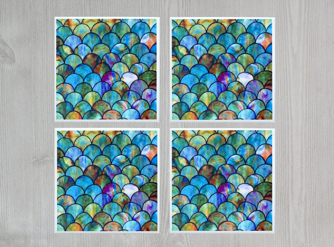 Mermaid Coasters Magnets Mermaid Scale Tile Coasters Mermaids Mermaid ...