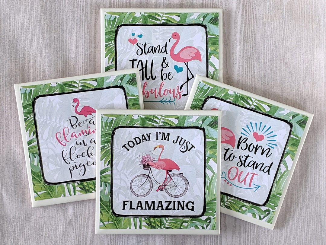 Flamingo Coasters Funny Coasters Funny Magnets Flamingo Magnets Funny ...