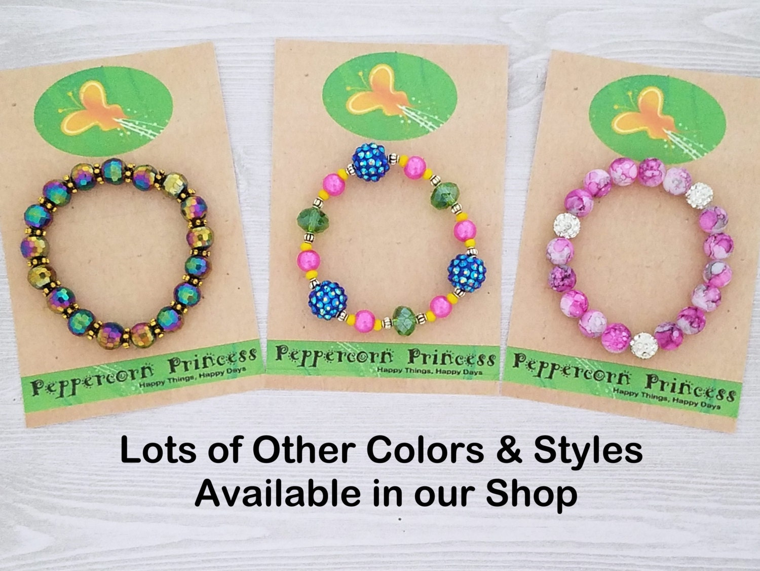 Colorful Bracelet Beaded Bracelet Fun Jewelry Stretch Elastic Present ...