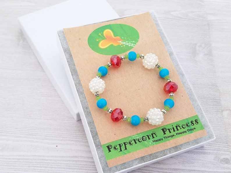 Colorful Bracelet Beaded Bracelet Fun Jewelry Stretch Elastic Present ...