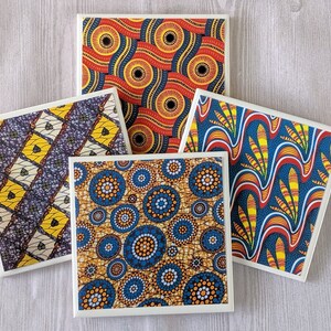 African Coasters Magnets African Print Tile Coasters African Fabric ...