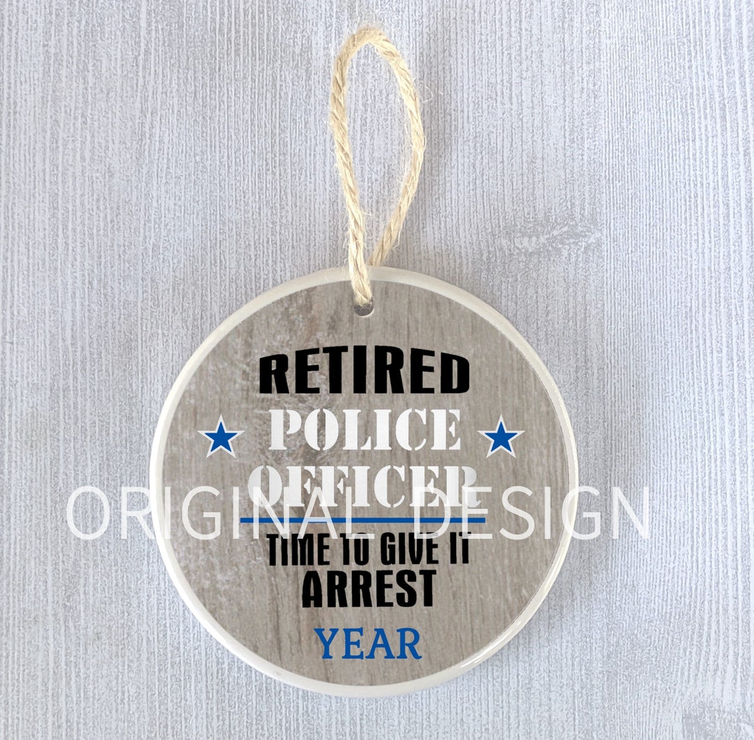 Retired Police Officer Ornament - Personalized Police Retirement Gift ...