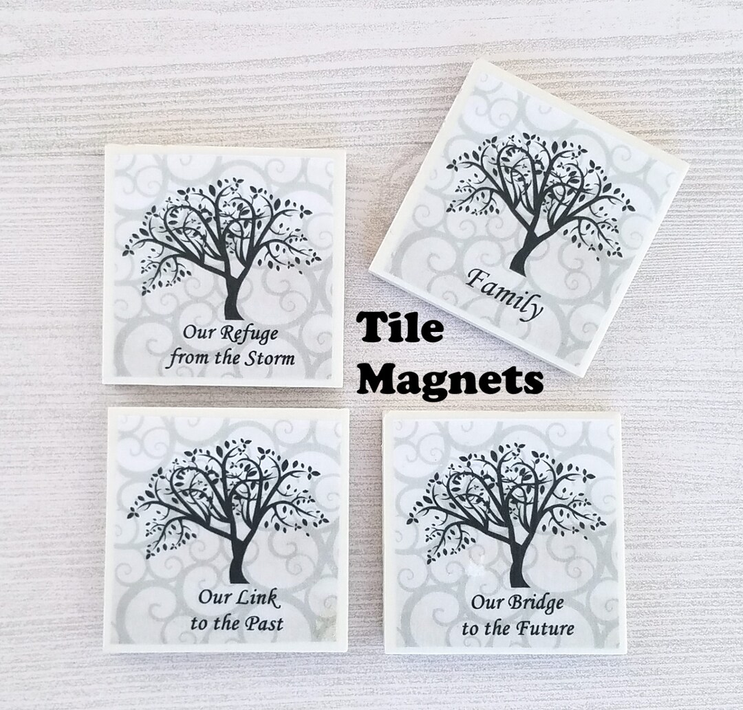 Family Gift Magnets Tile Magnets Kitchen Magnets Refrigerator Magnets ...