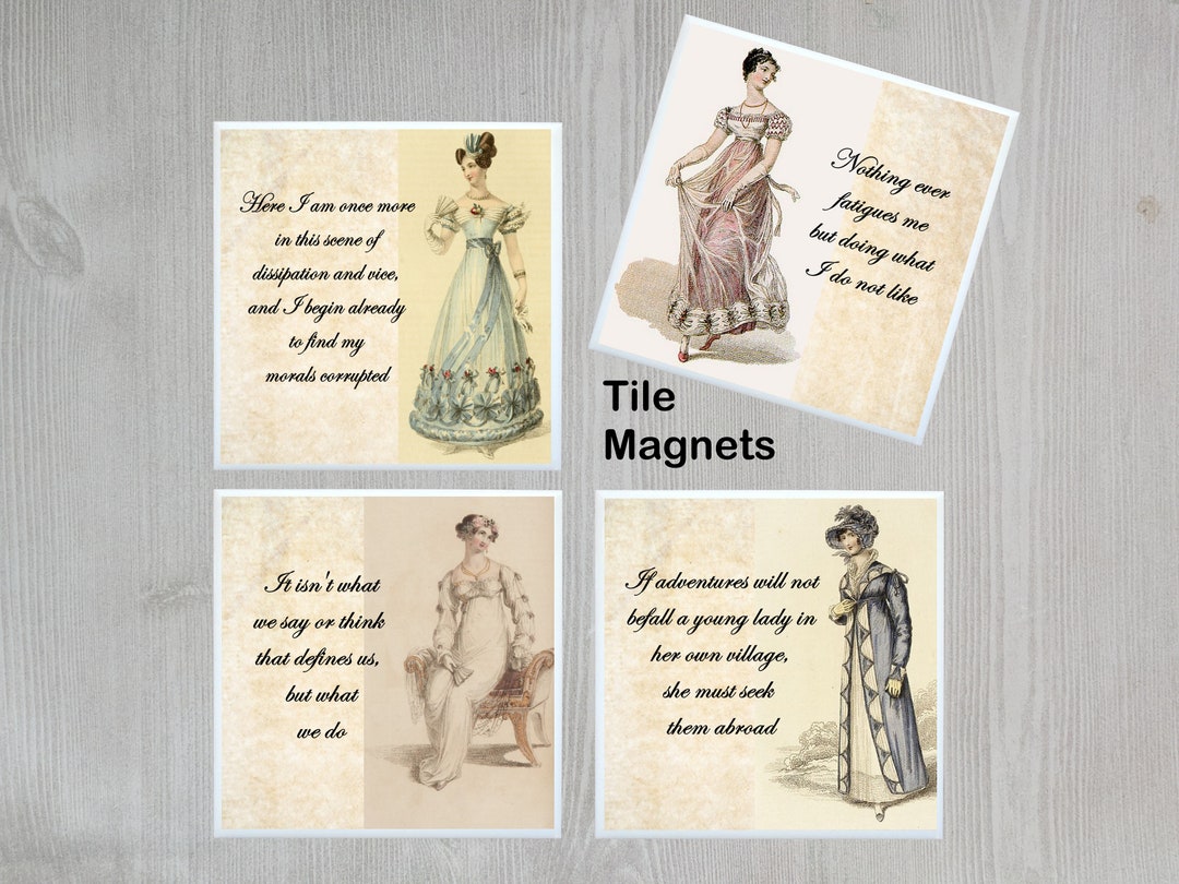 Jane Austen Magnets Gift for Jane Austen Fan Pride and Prejudice Sense ...