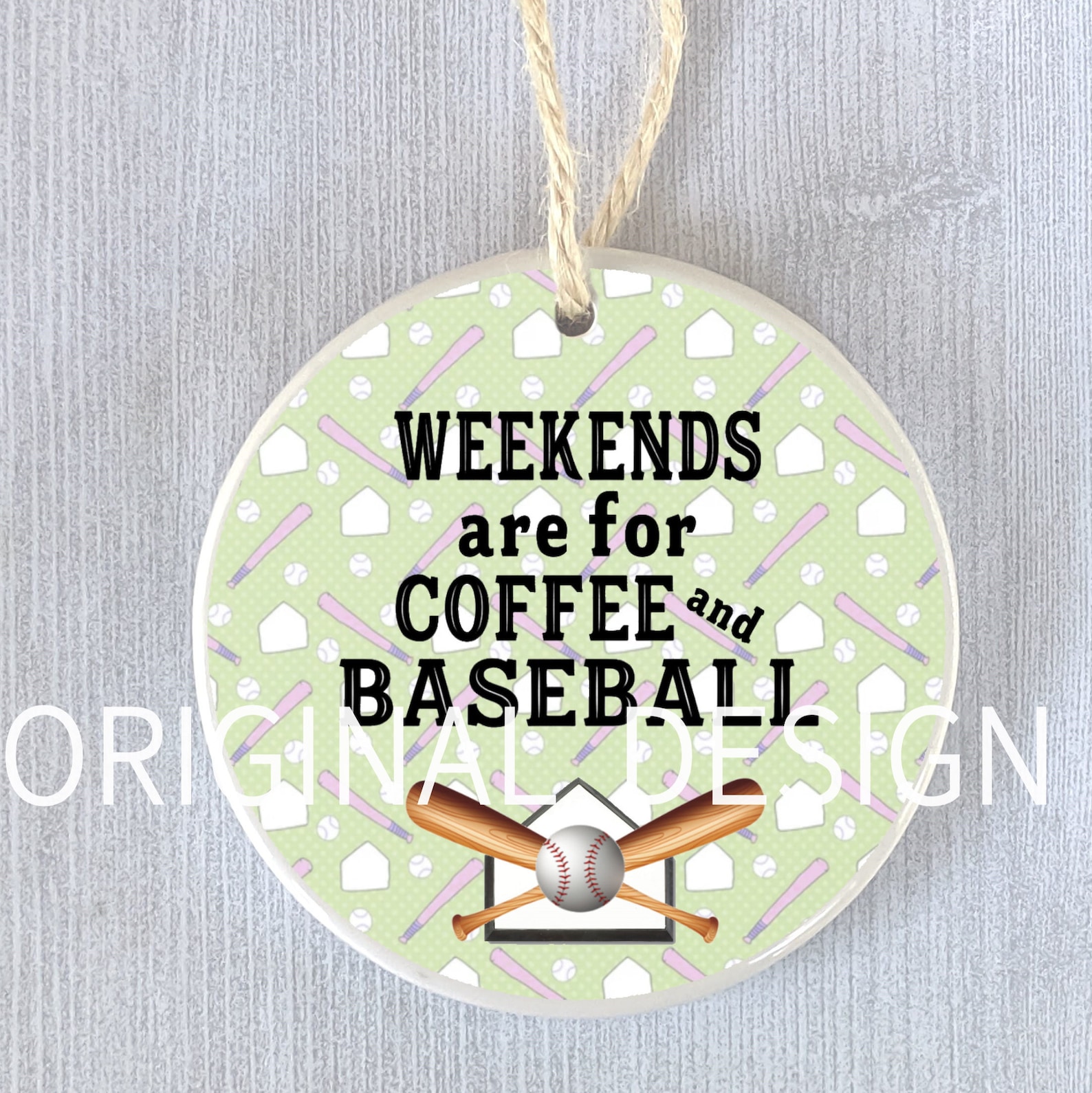 Funny Ornament Baseball Weekends Team Games Coffee Parents Mom Dad ...