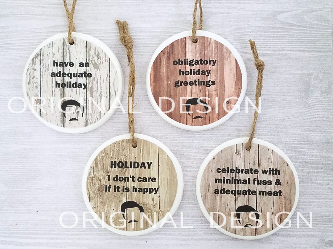 Funny Ornament Gift for Guy Man Mustache Masculine Humor Holiday ...