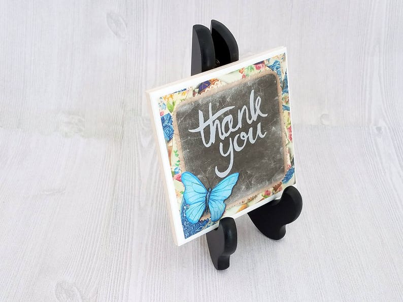 Thank You Gift Thank You Tile Decorative Coaster Trivet | Etsy
