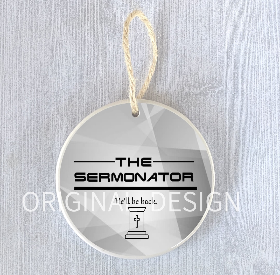 Funny Ornament Priest Pastor Sermon Sermonator Minister Cleric Preacher ...