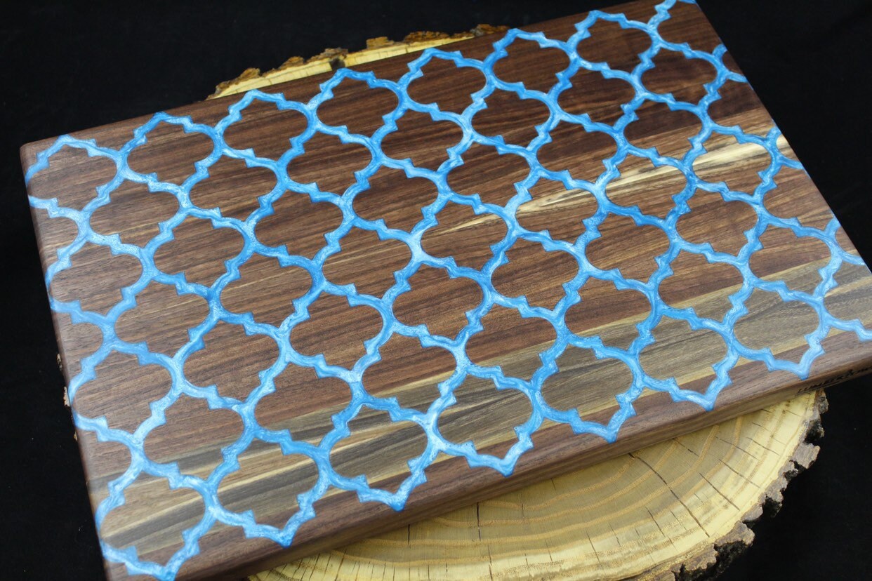 Black Walnut Arabesque Cutting Board | Etsy