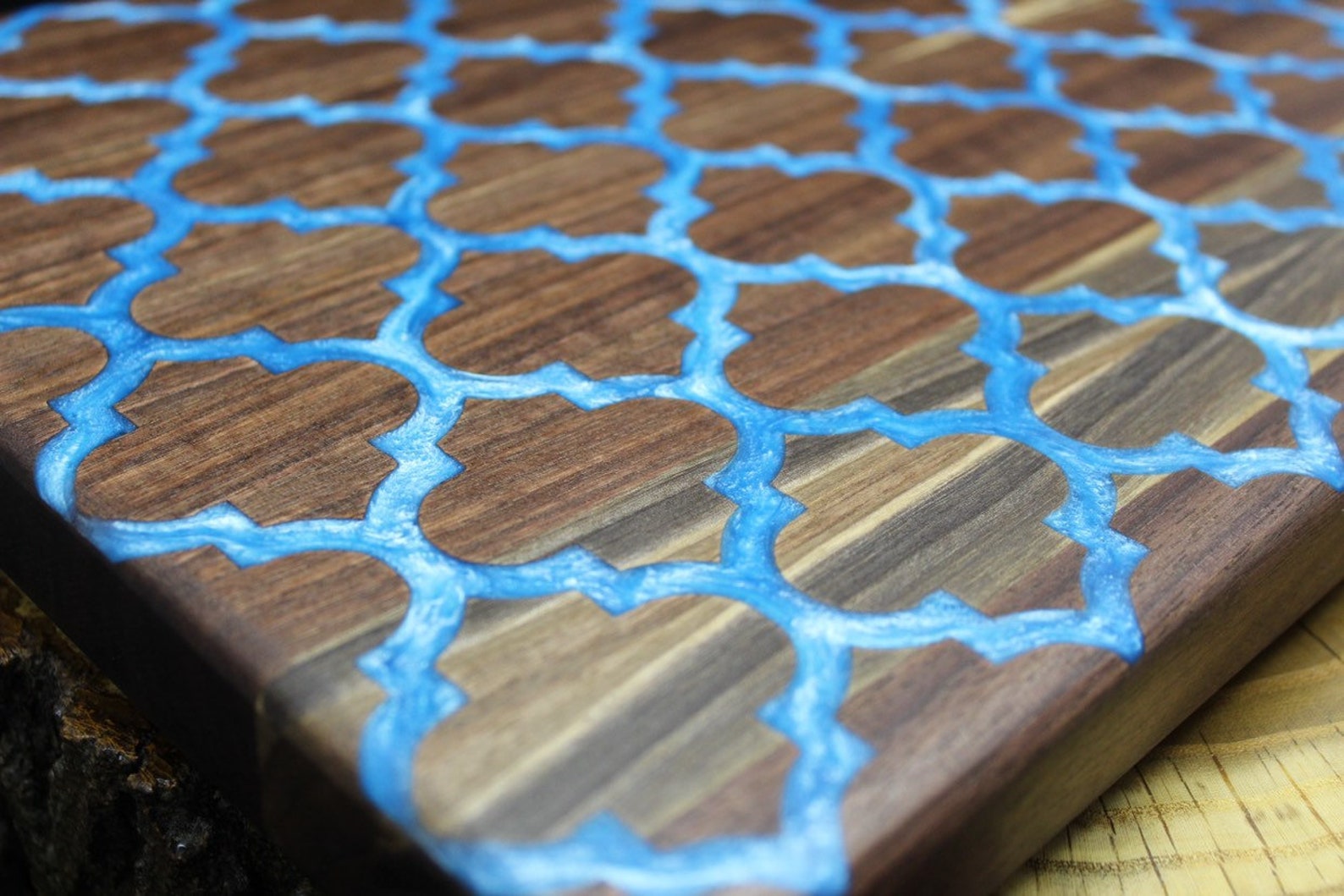 Black Walnut Arabesque Cutting Board - Etsy