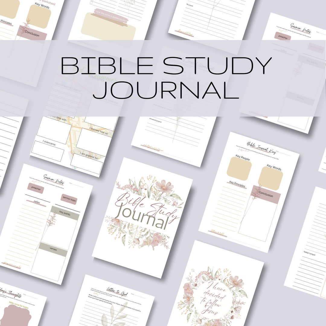 Bible Study Journal Printable Cultivate a Deeper Connection Through ...