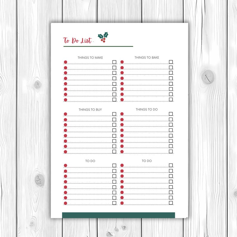 Printable Christmas Planner: Holiday Organizer & Gift List (PDF) - Etsy