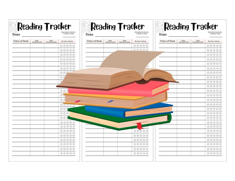 Reading Log Bookmark Printable , Reading List, Library Card Style ...