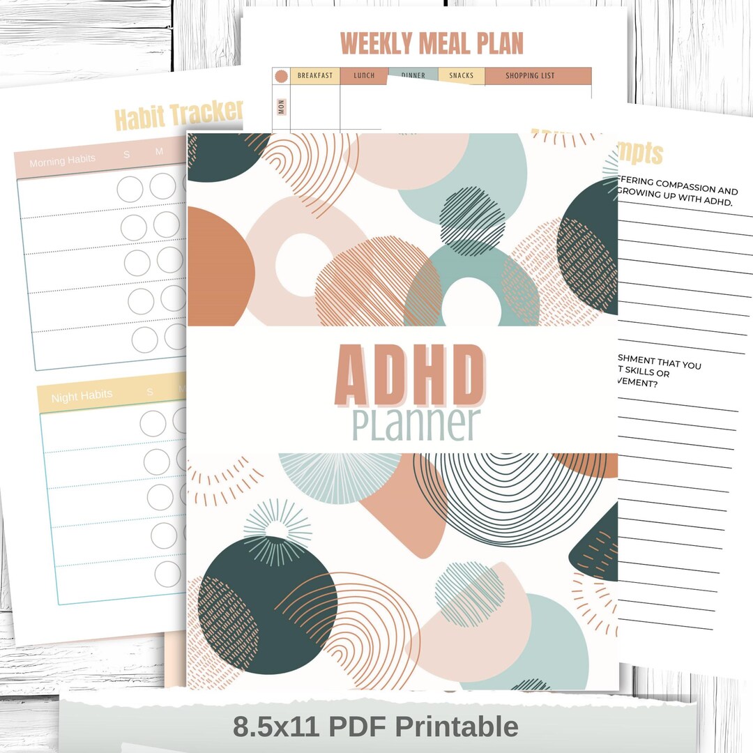 ADHD Planner Printable | Focus, Routine & Time Management for Adults ...