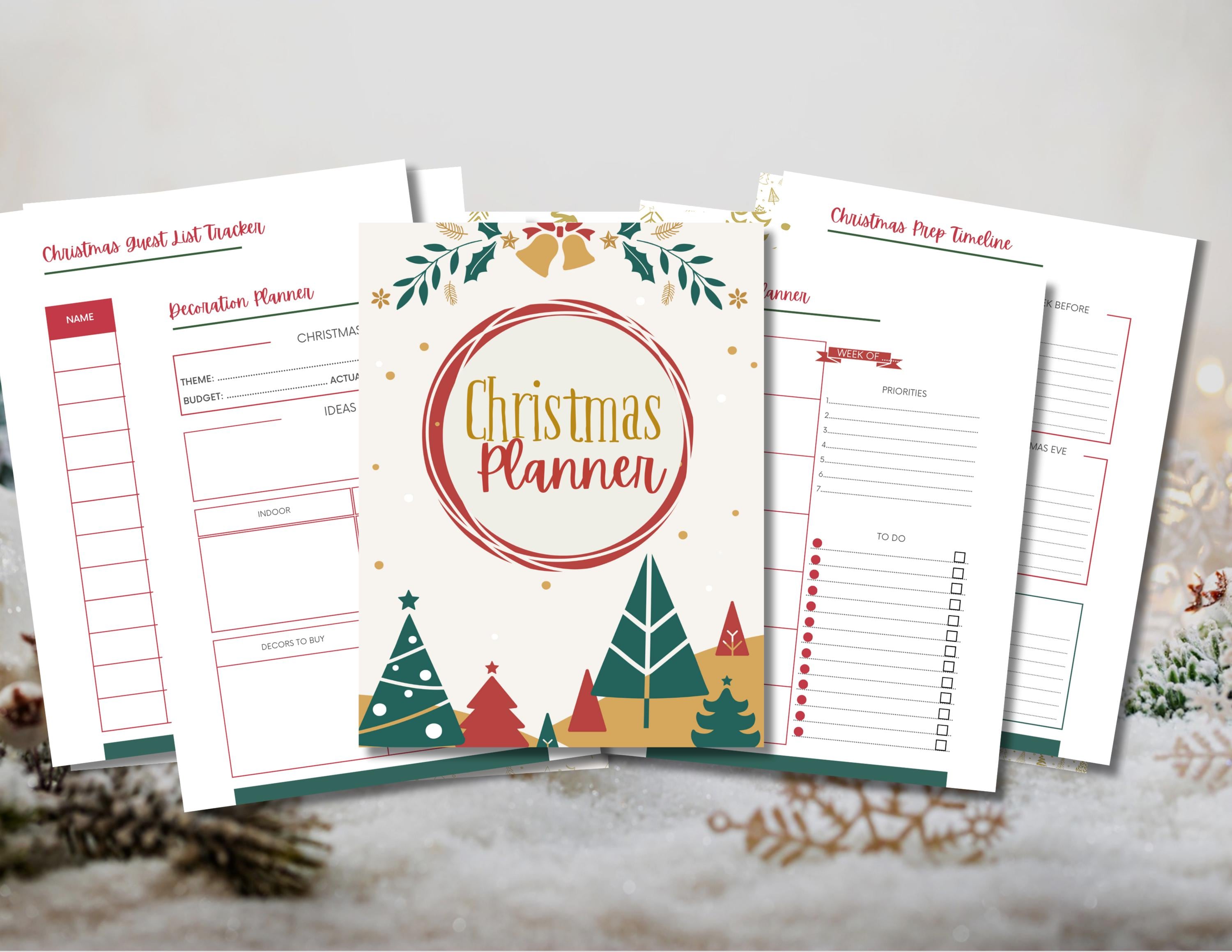 Printable Christmas Planner: Holiday Organizer & Gift List (PDF) - Etsy