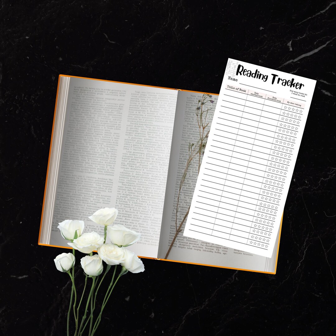 Reading Log Bookmark Printable , Reading List, Library Card Style ...