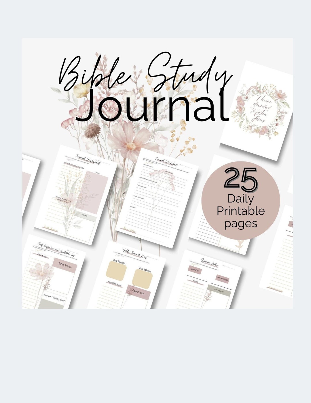 Bible Study Journal Printable | Cultivate a Deeper Connection Through ...