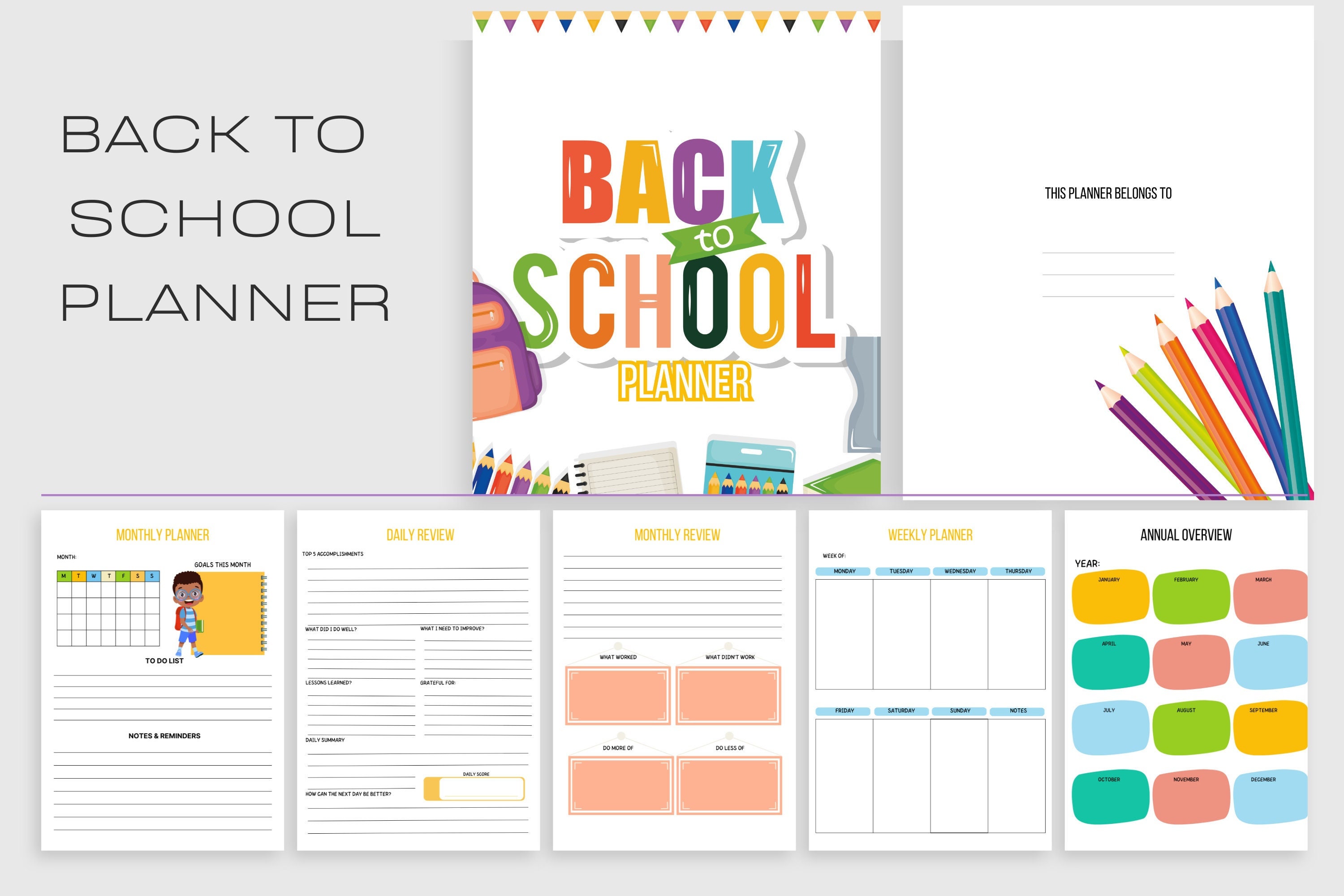Back to School Planner Parent Planner Printable School Checklist School ...