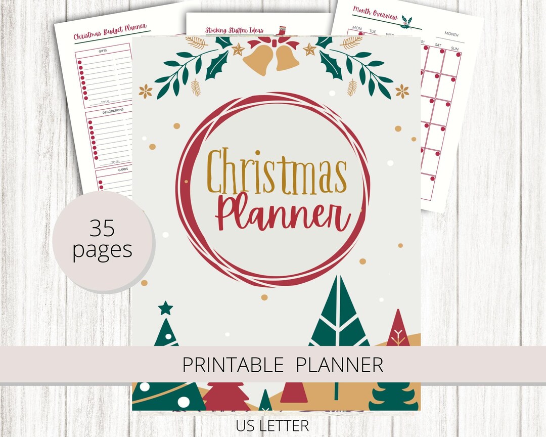 Printable Christmas Planner: Holiday Organizer & Gift List (PDF) - Etsy