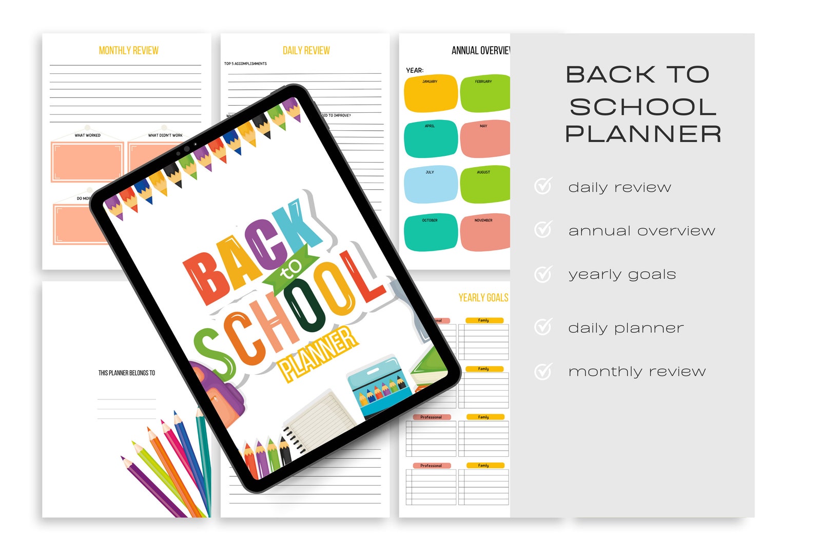 Back to School Planner Parent Planner Printable School Checklist School ...