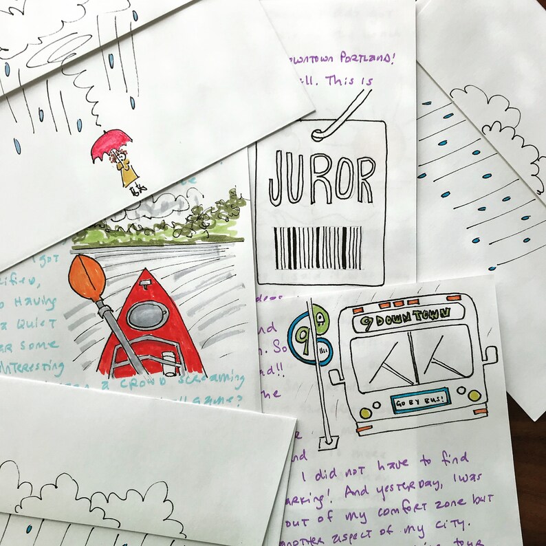 Customized Letter Subscription: 5 Handwritten & Illustrated - Etsy