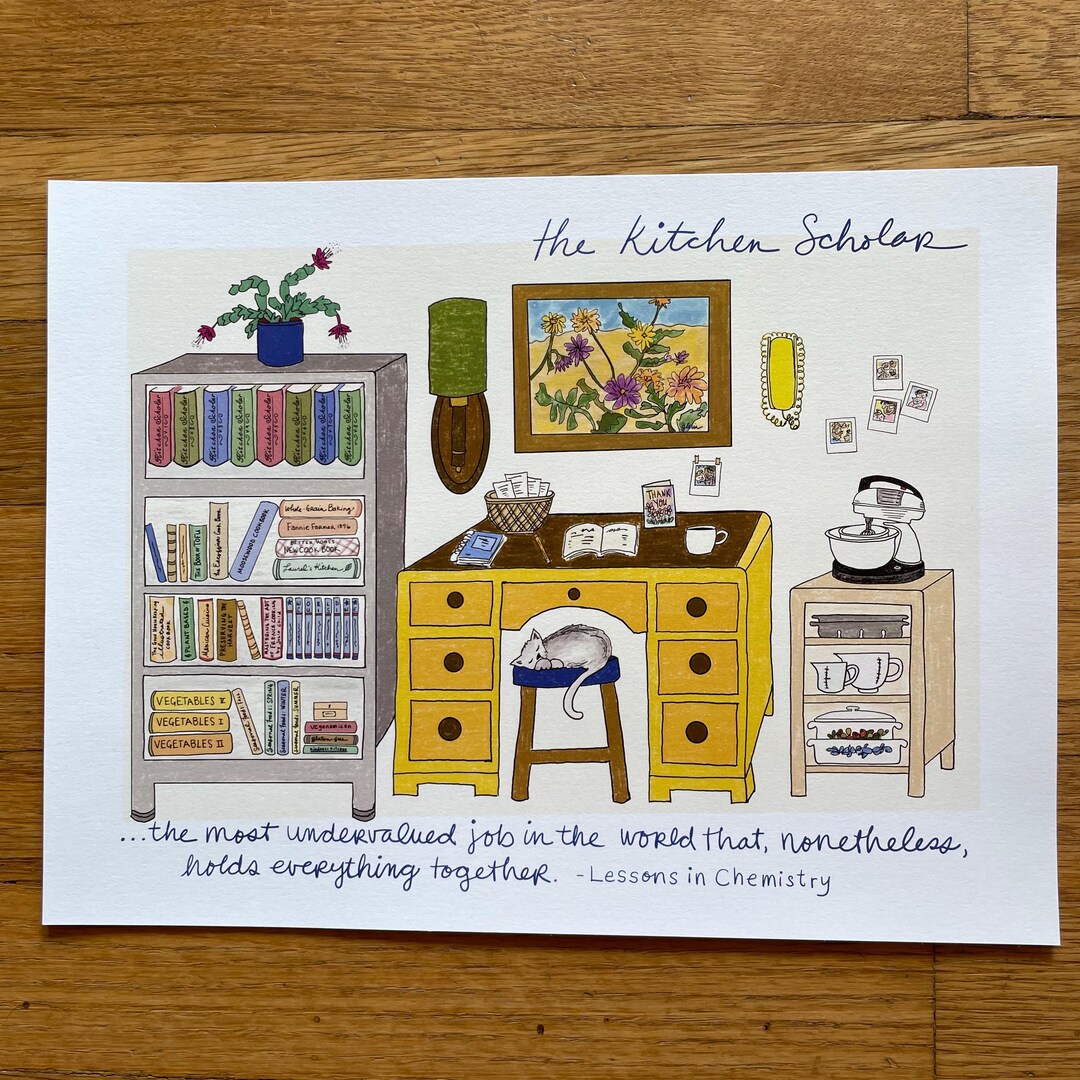 9x12 Inch Kitchen Scholar Art Print, Ready to Frame - Etsy