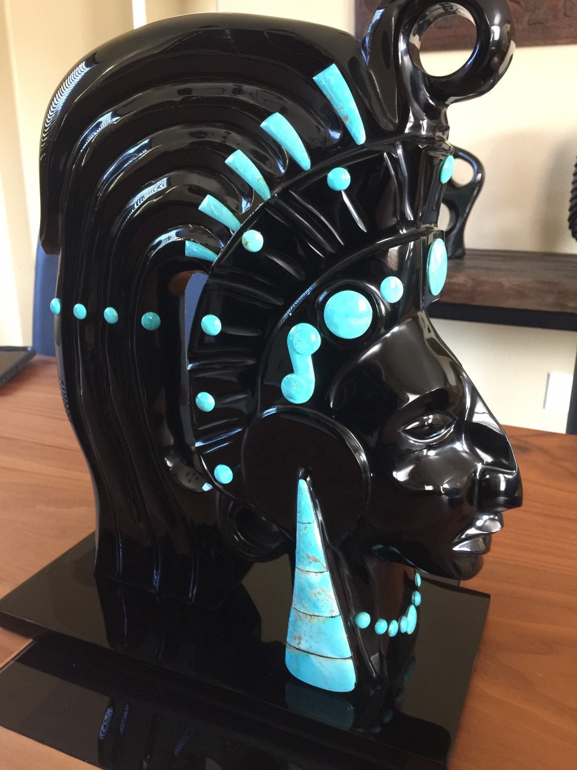Mayan Obsidian Sculpture - Etsy