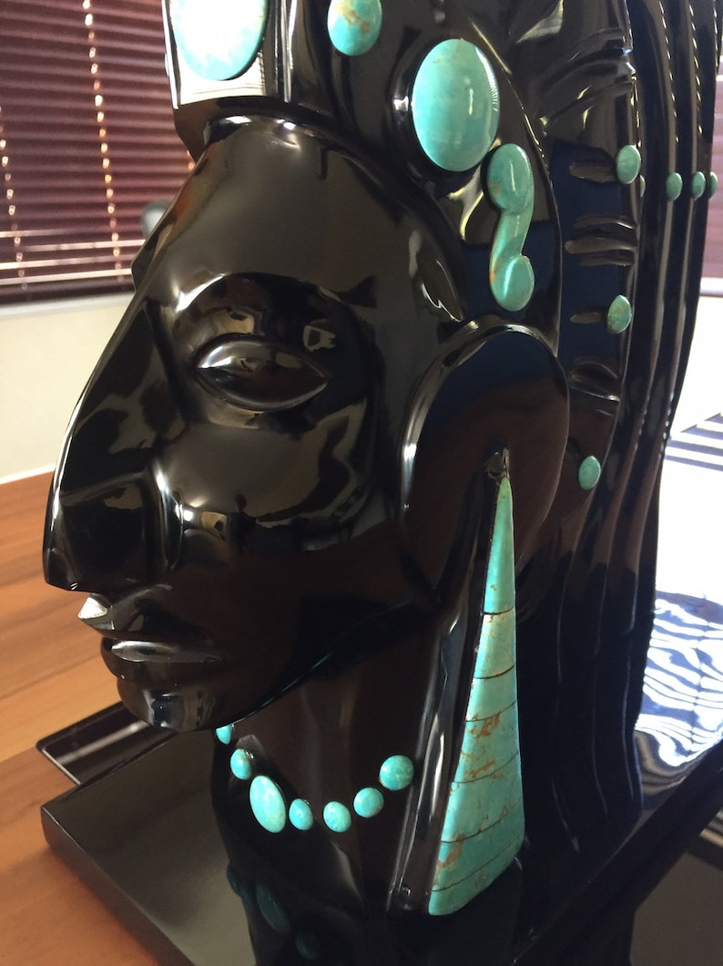 Mayan Obsidian Sculpture - Etsy