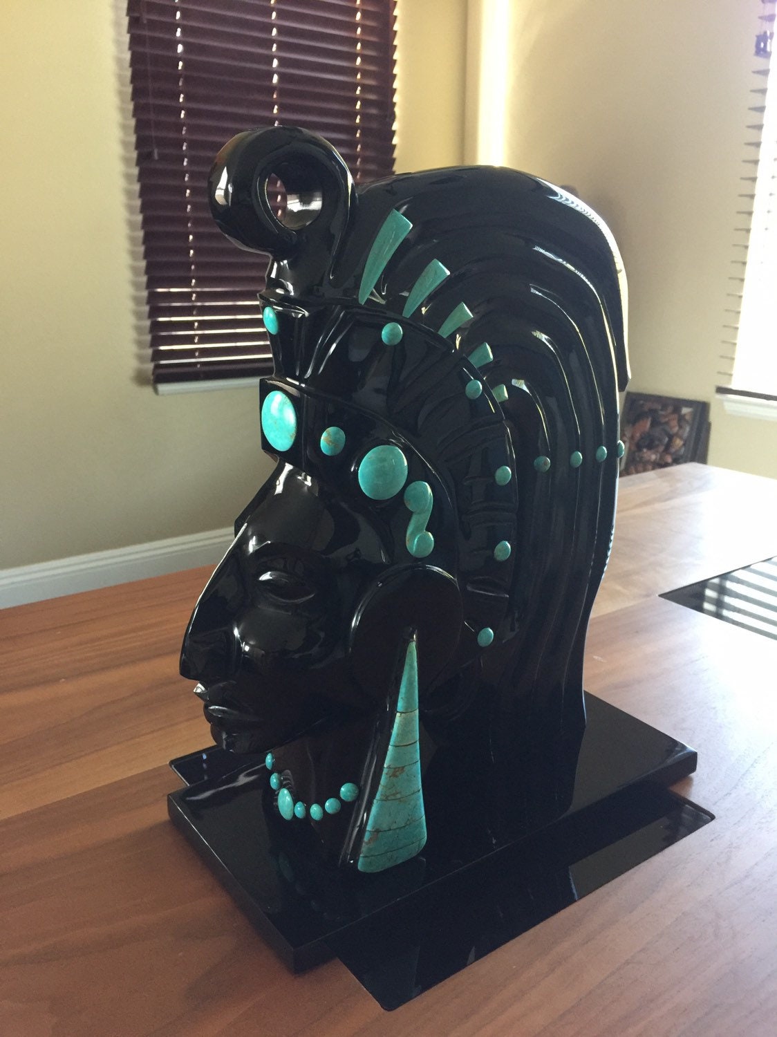 Mayan Obsidian Sculpture - Etsy