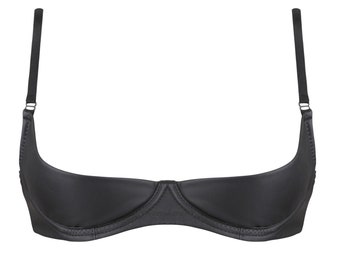 Leather Open Cup Bra - Etsy