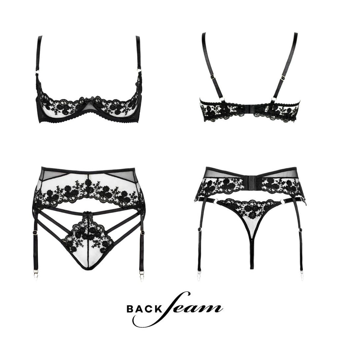 Sexy Strappy See Through Sheer Lace Open Cup Bra Panties And Etsy