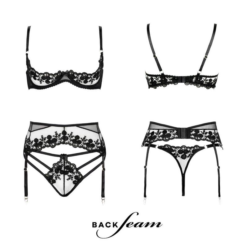 Sexy Strappy See Through Sheer Lace Open Cup Bh Slipje En Etsy Nederland