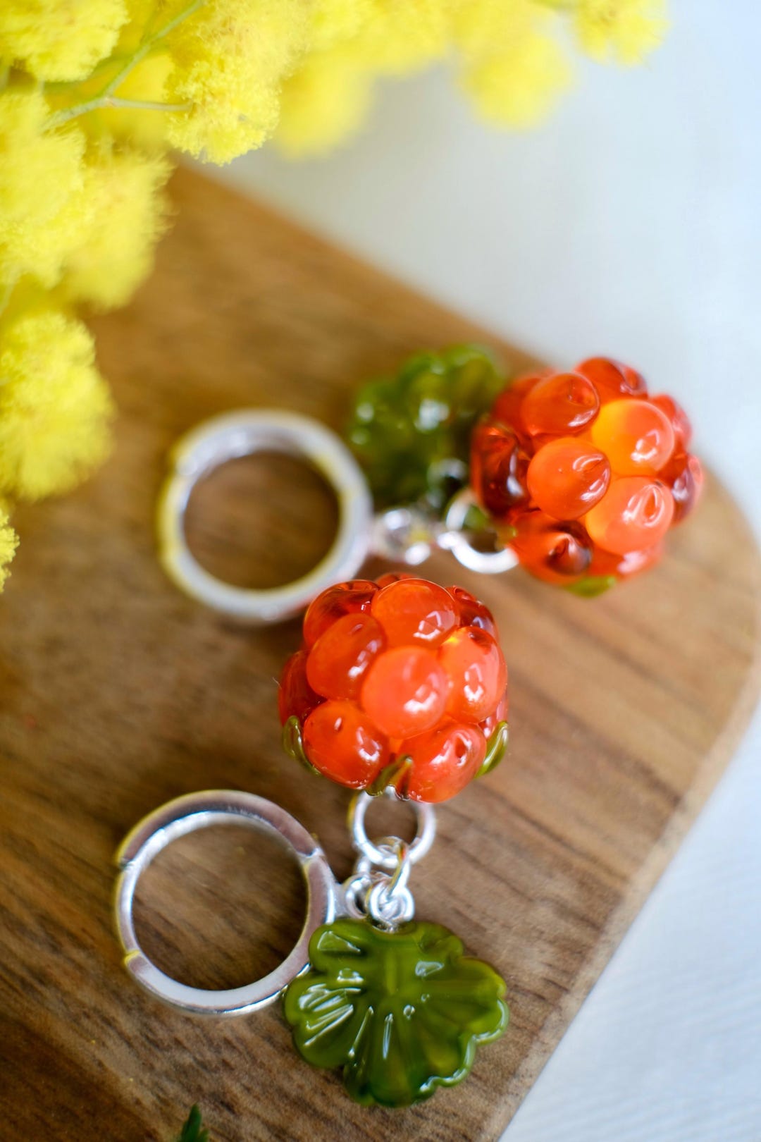 Créoles en verre de Murano chicouté au chalumeau - Etsy France